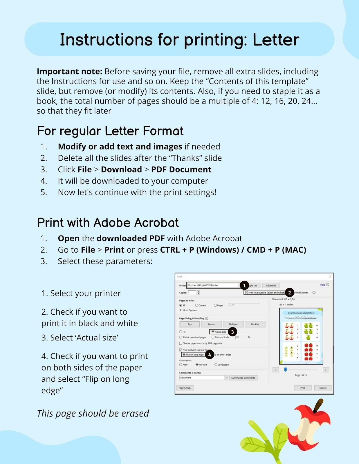 Counting Apples Worksheet Template