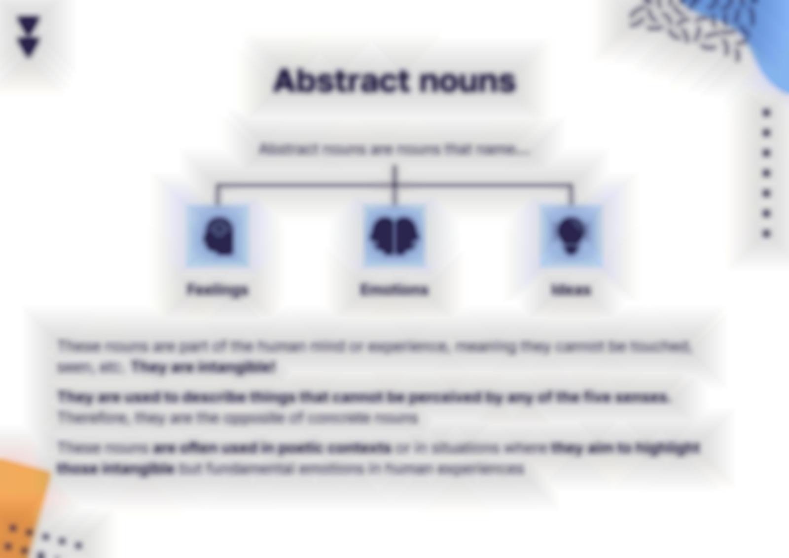 Concrete and Abstract Nouns Presentation