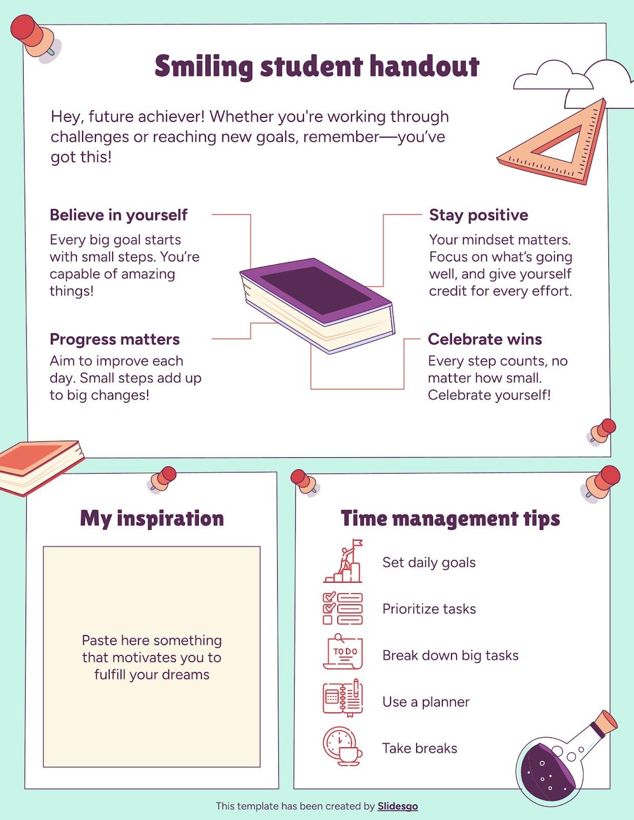 Smiling Student Handout Template