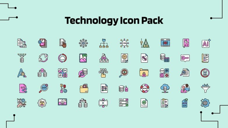 Technology Icon Pack Template