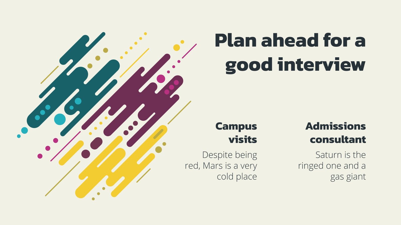 College Interview Tips Google Slides & PowerPoint template