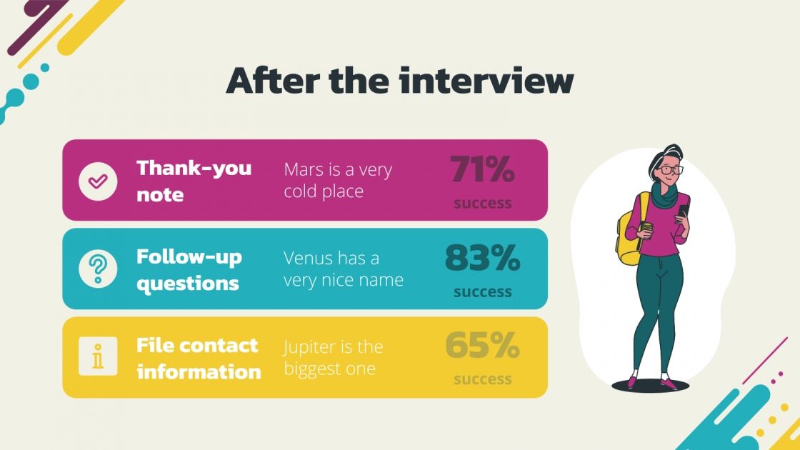 College Interview Tips Google Slides & PowerPoint template