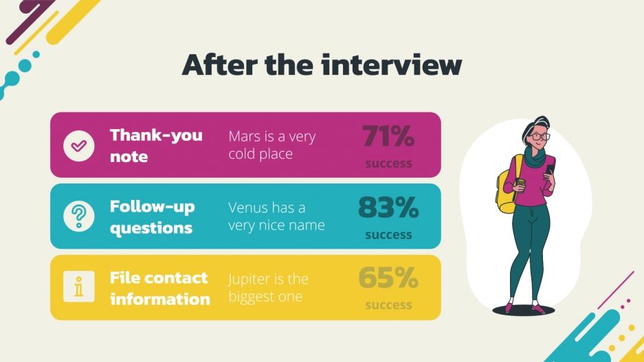 College Interview Tips Google Slides & PowerPoint template