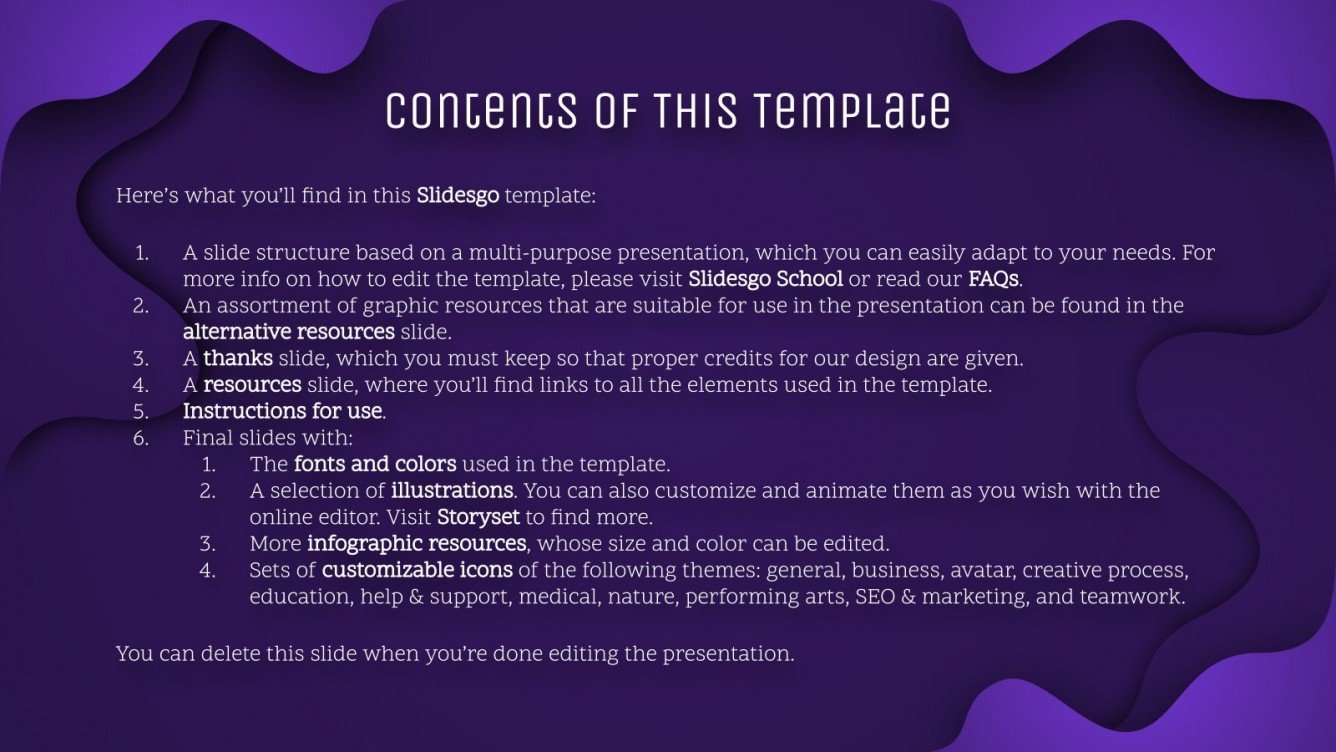 Purple Gradient Waves Google Slides and PowerPoint Template