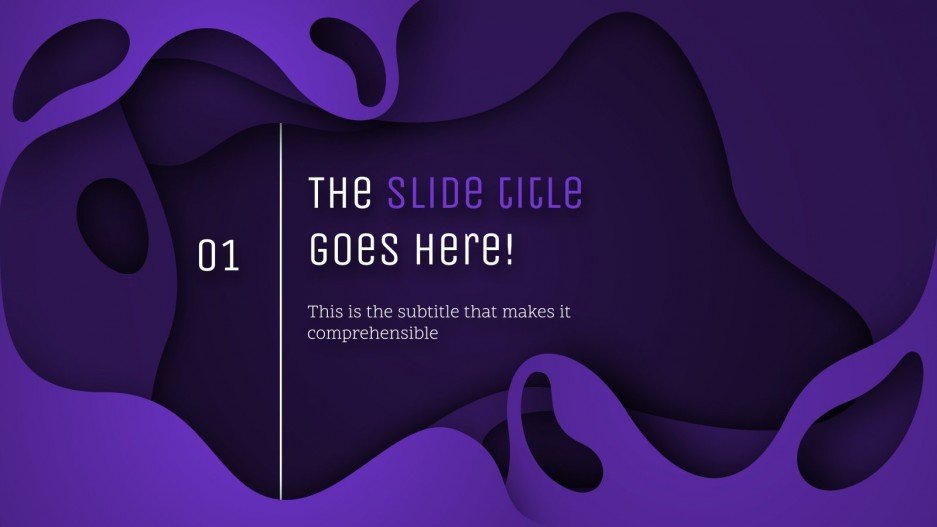 Purple Gradient Waves Google Slides and PowerPoint Template