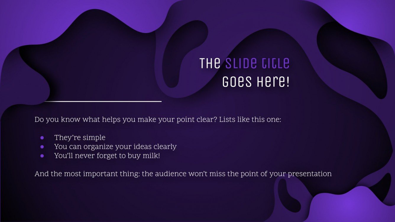 Purple Gradient Waves Google Slides and PowerPoint Template