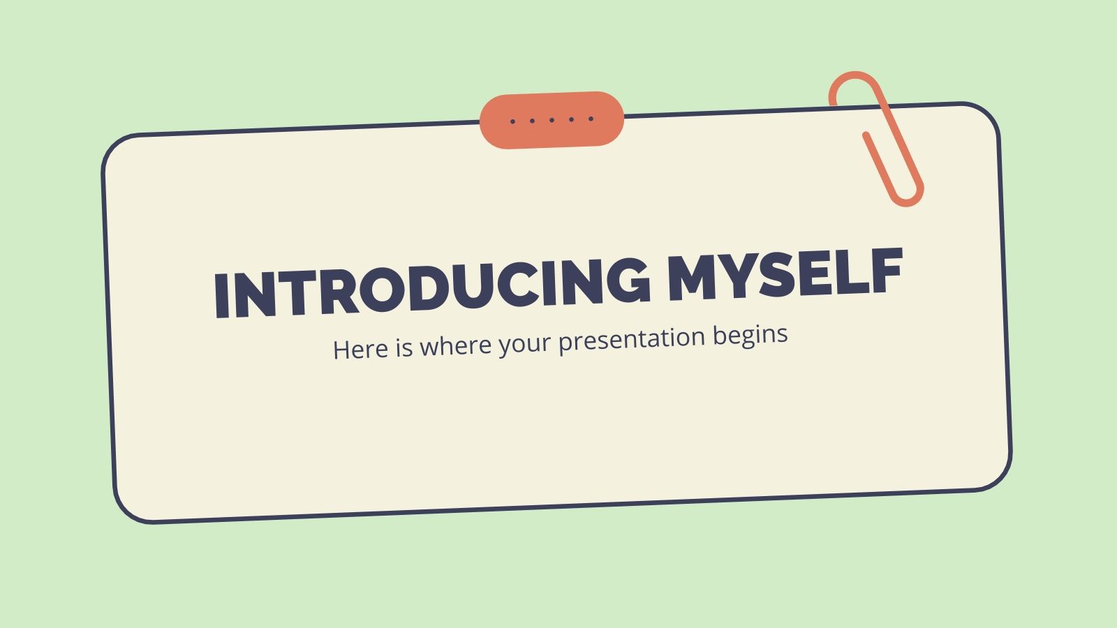 Template For Introduce Yourself
