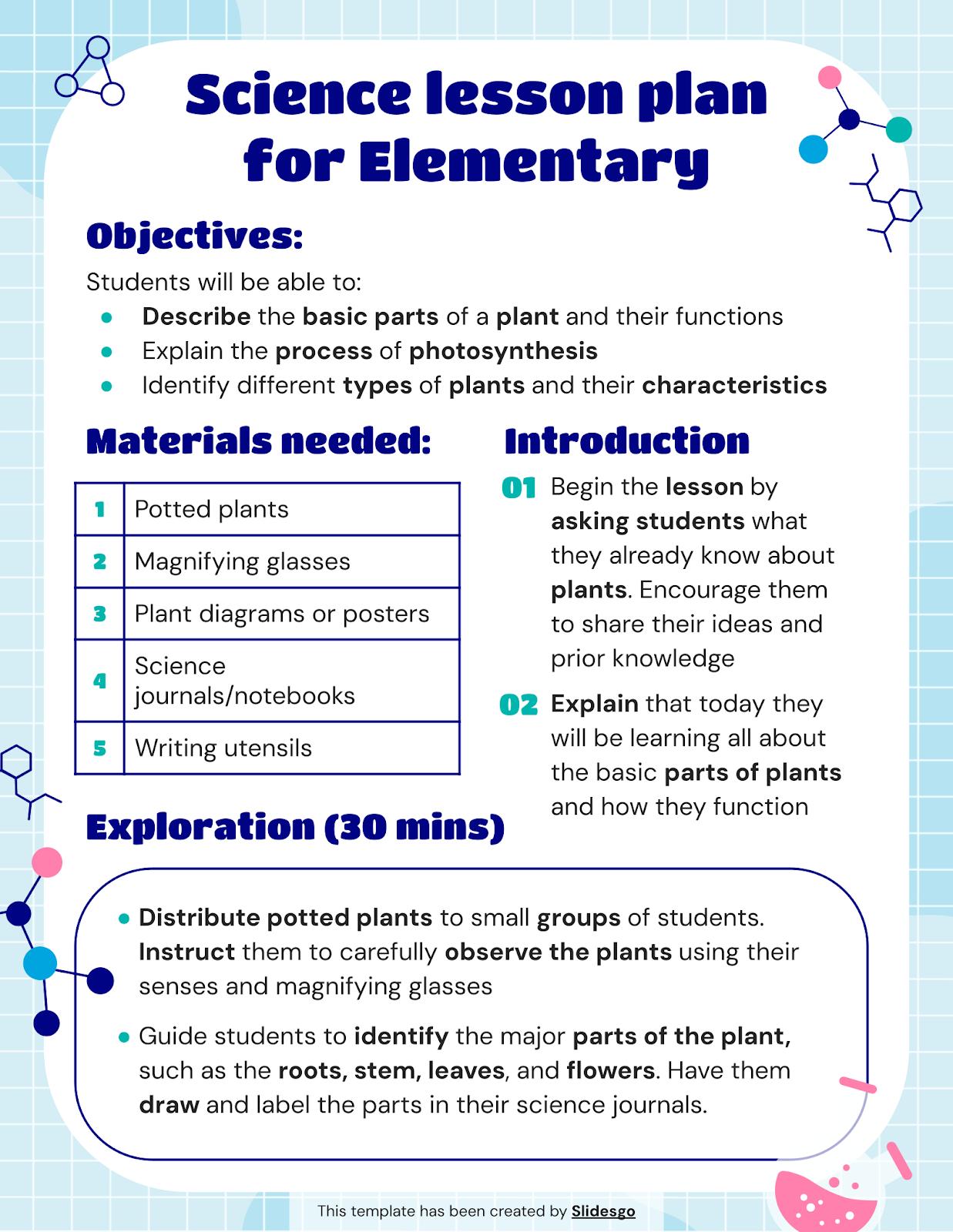 Science Lesson Plan Template Science Lesson Plan Template