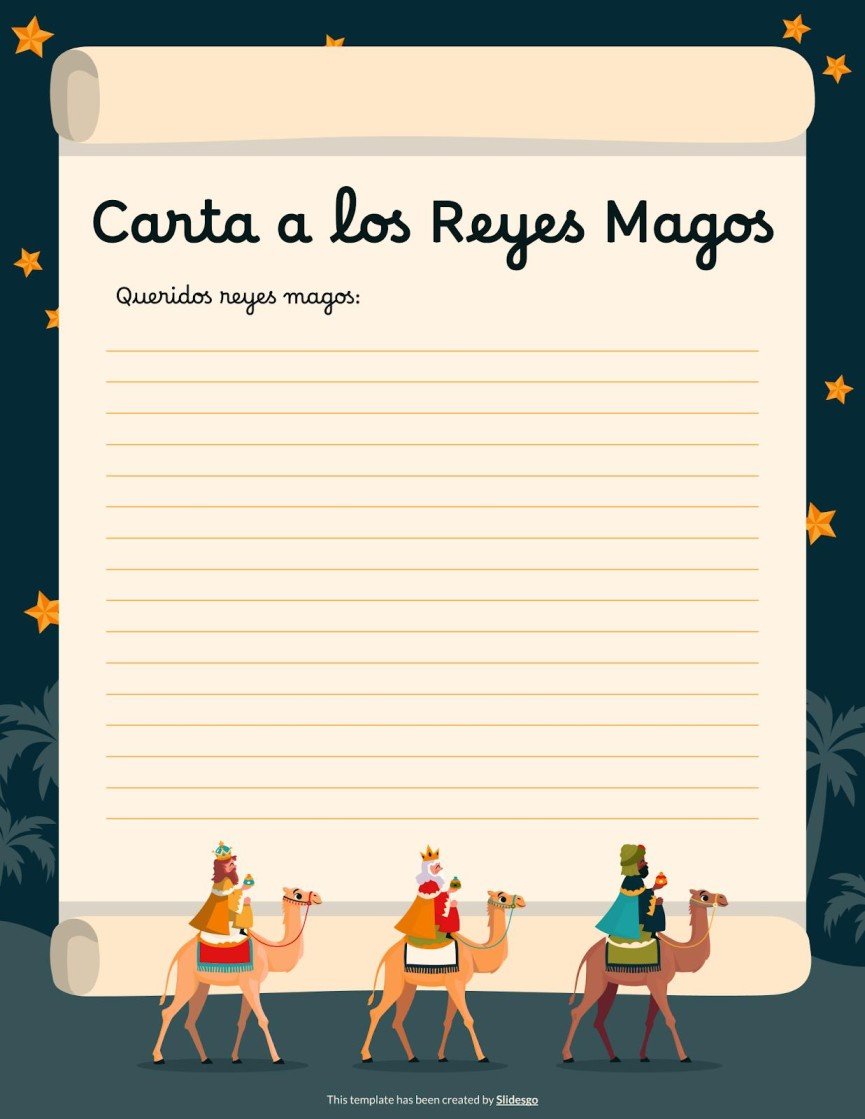 Letter to the Three Wise Men Template
