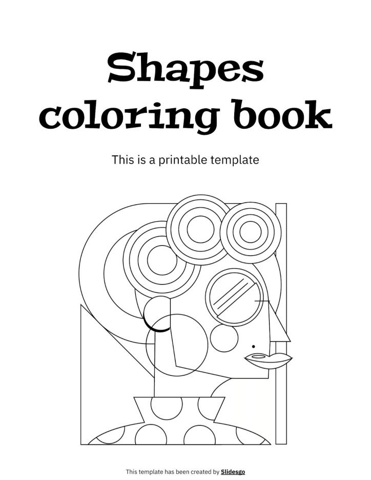 Shapes Coloring Book Template