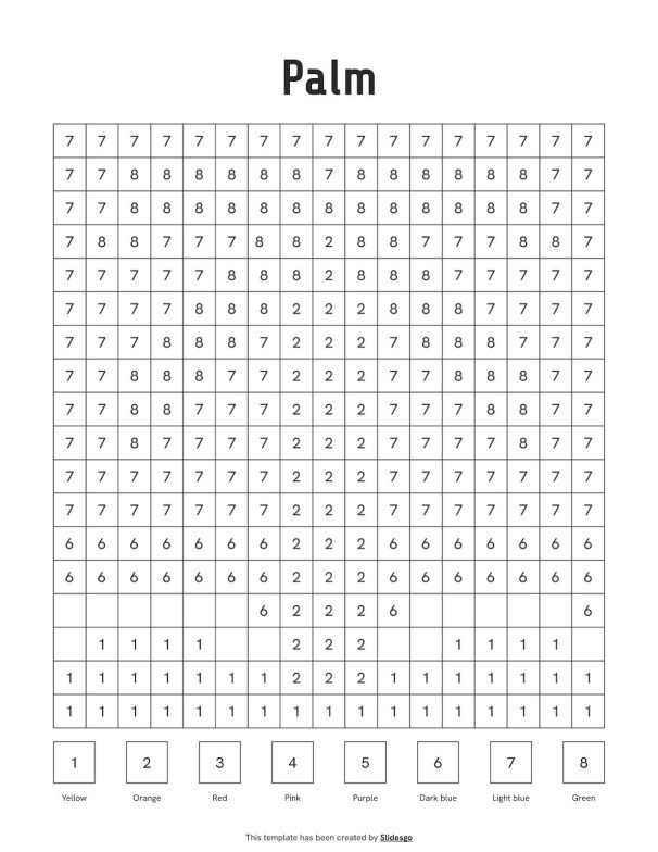 Pixel Art Coloring Book Template