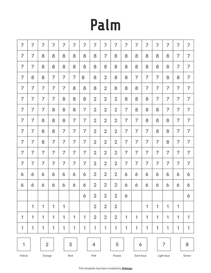 Pixel Art Coloring Book Template