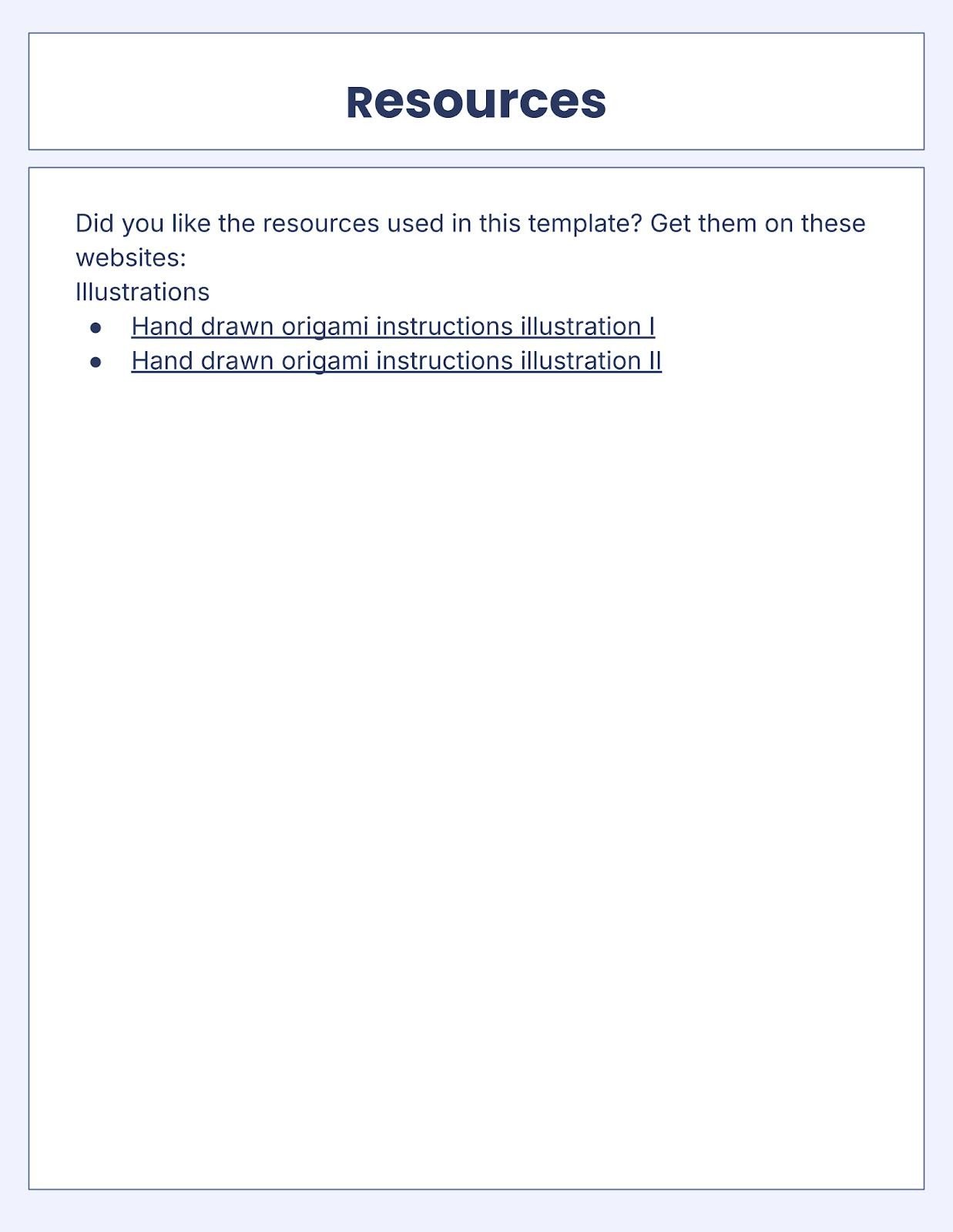 Easy Origami for Students Handout Template