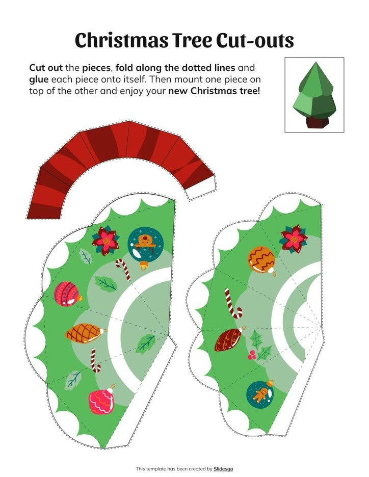 Christmas Tree Cut-outs Template