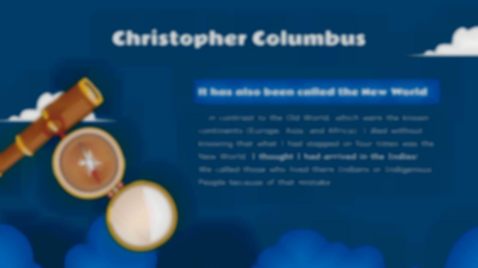 Christopher Columbus and His American Journey Presentation