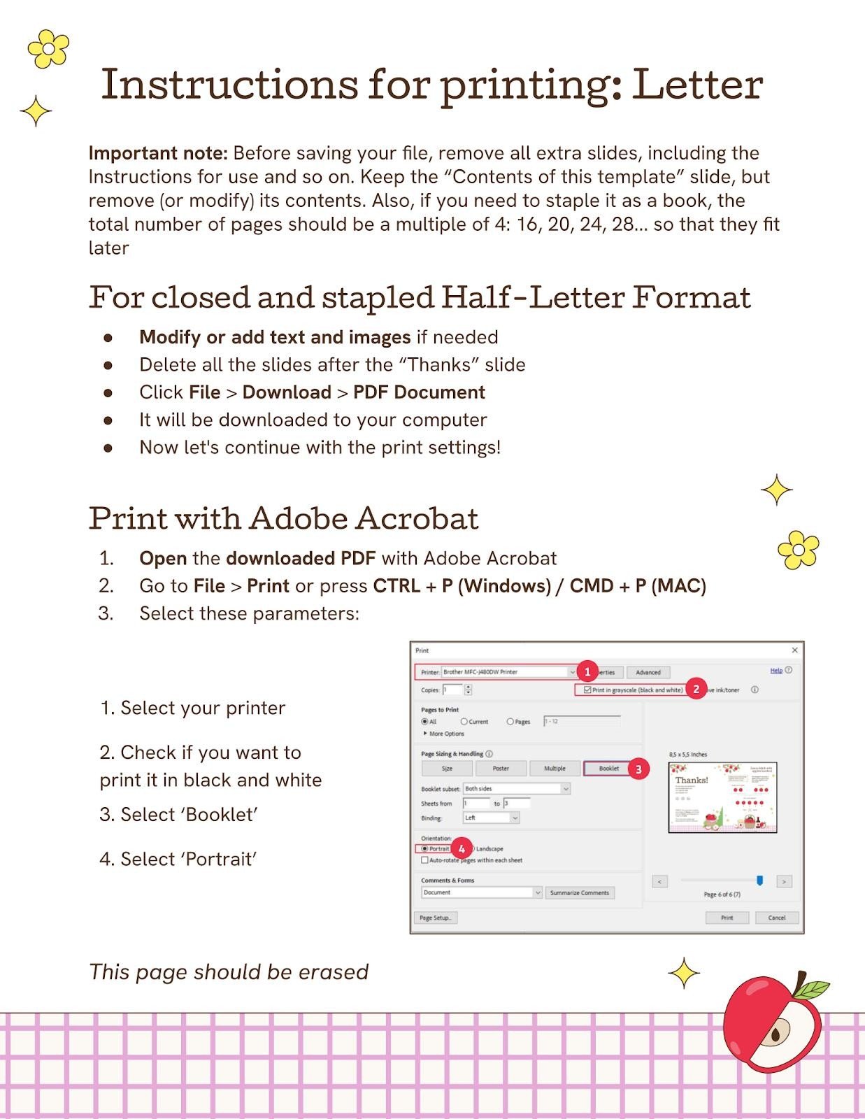 Learn Math with Apples Handout Template