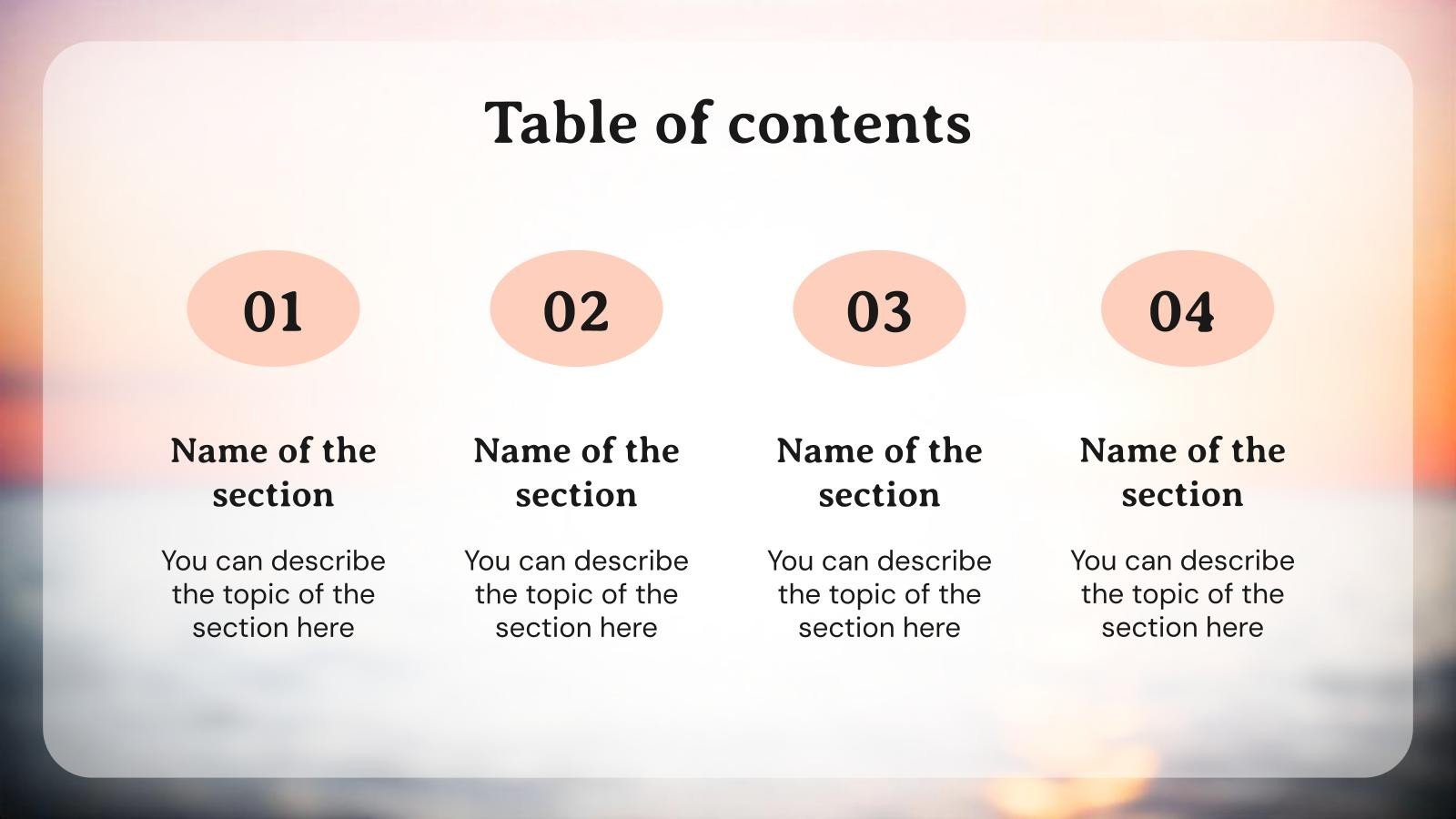 Background Sunset Theme Presentation