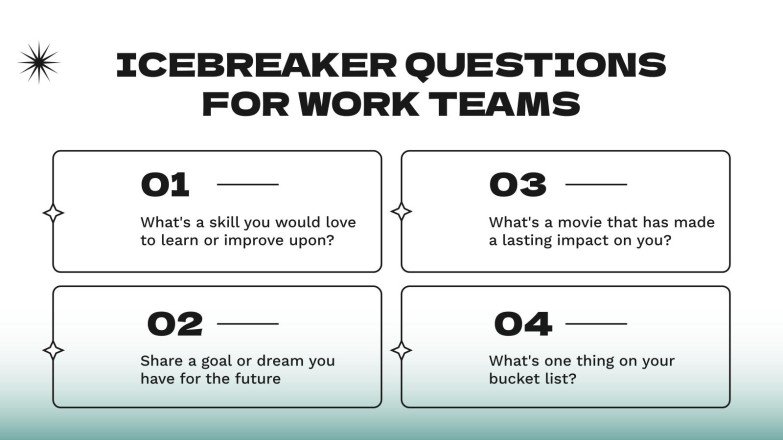 Icebreaker Questions for Work Teams Presentation