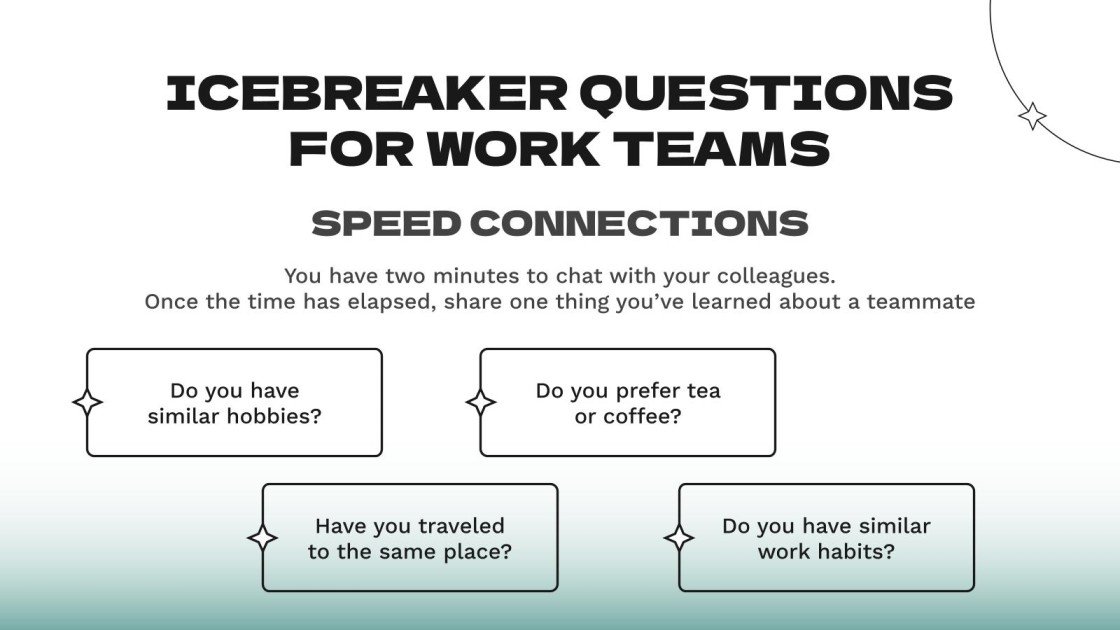 Icebreaker Questions for Work Teams Presentation
