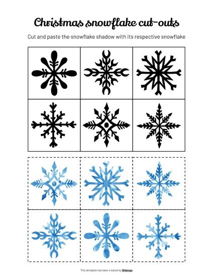 Christmas Snowflake Cut-outs Template