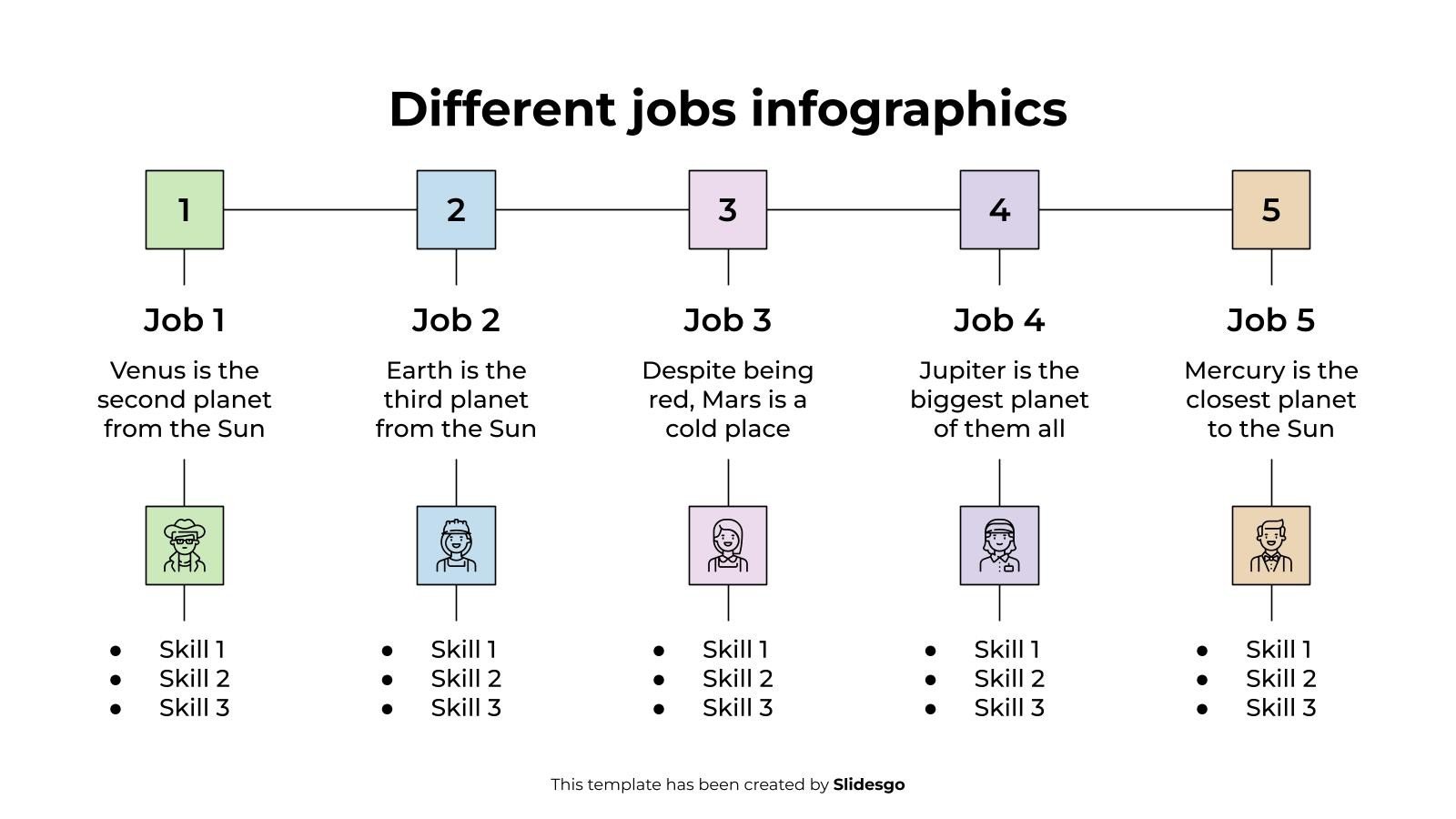 Different Jobs Infographics Template