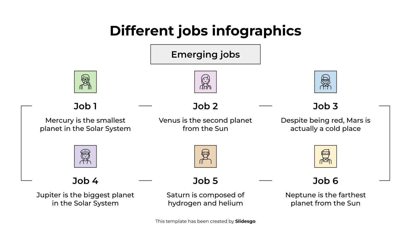 Different Jobs Infographics Template