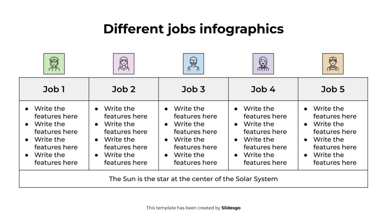 Different Jobs Infographics Template