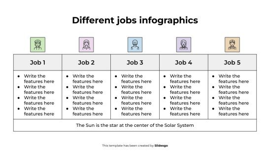 Different Jobs Infographics Template