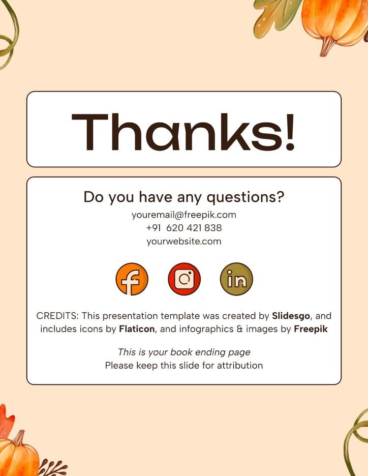 Thanksgiving Trivia Quiz Template