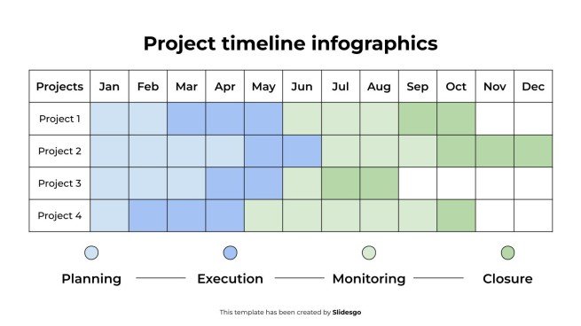 Project Timeline Infographics Template