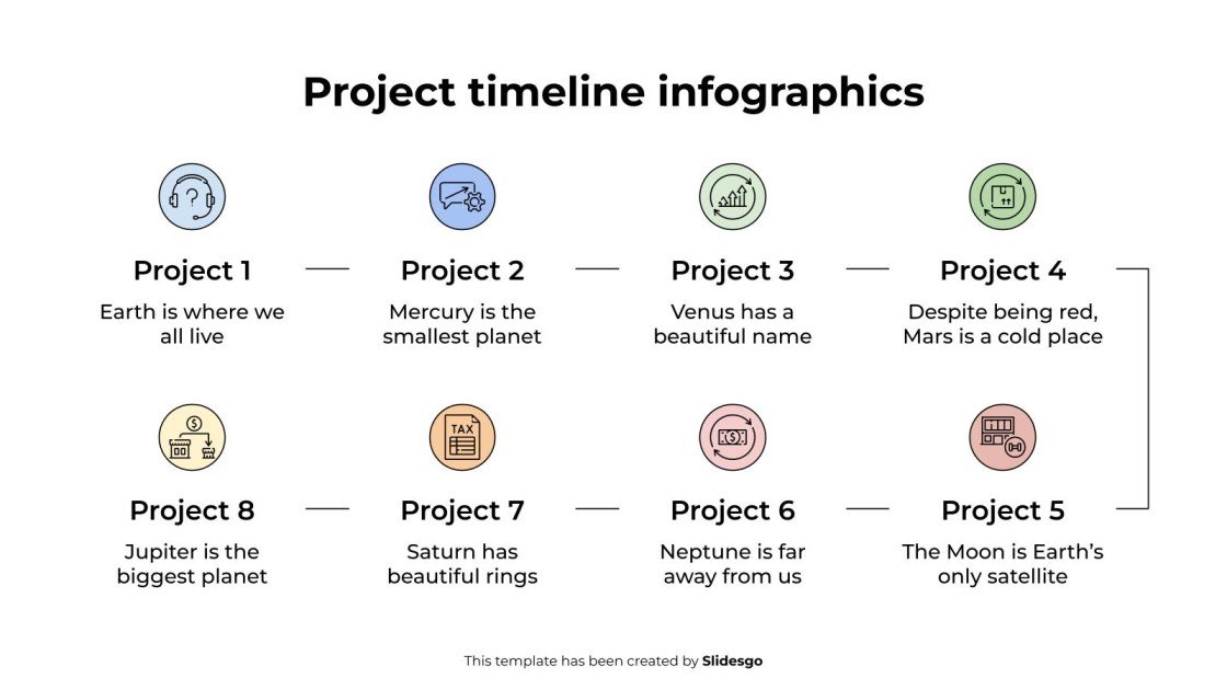 Project Timeline Infographics Template