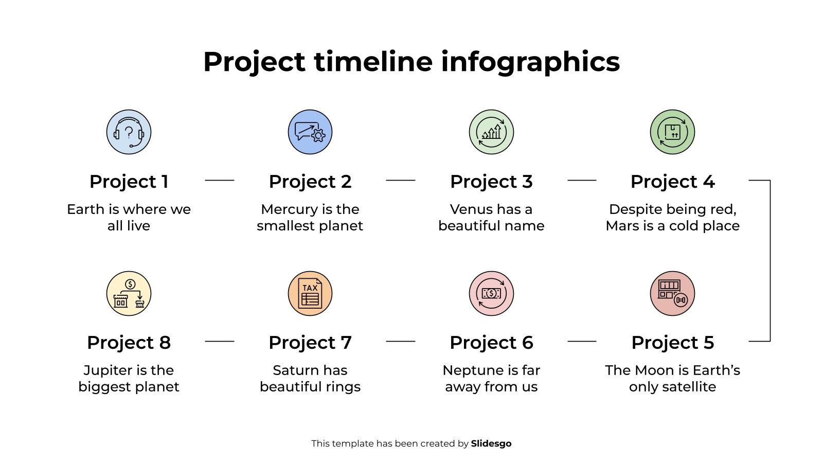 Project Timeline Infographics Template