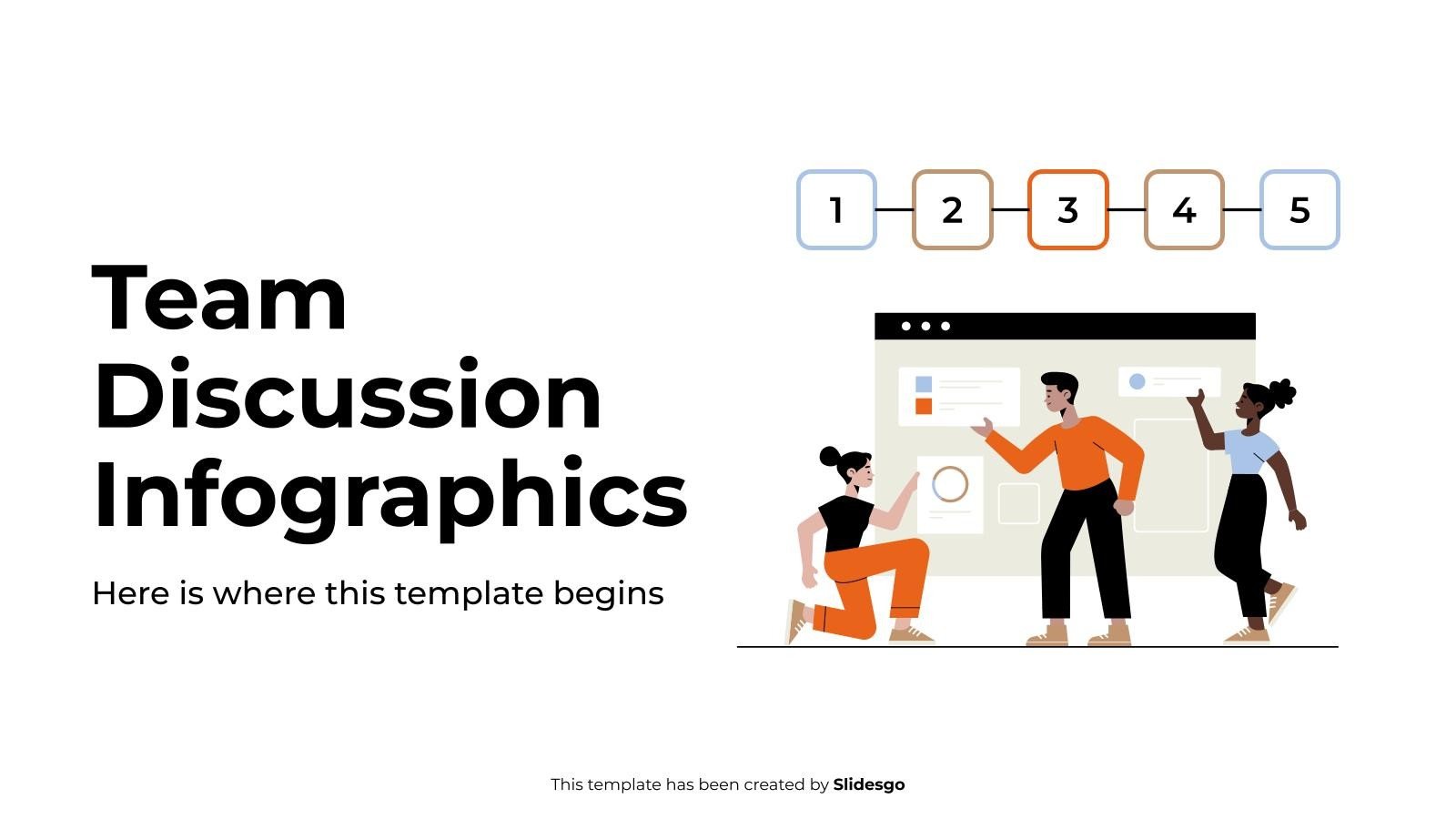 Team Discussion Infographics Template