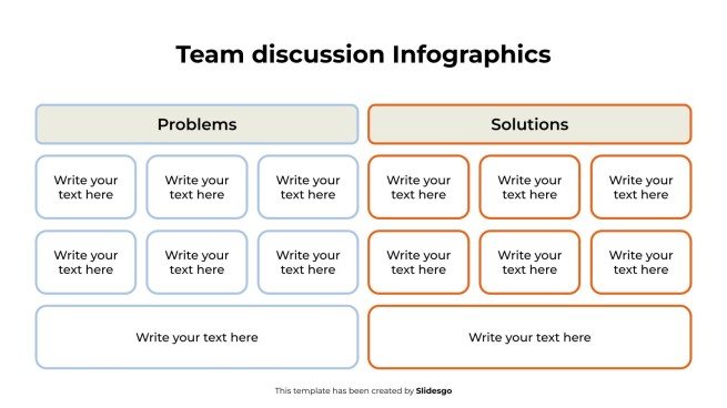 Team Discussion Infographics Template