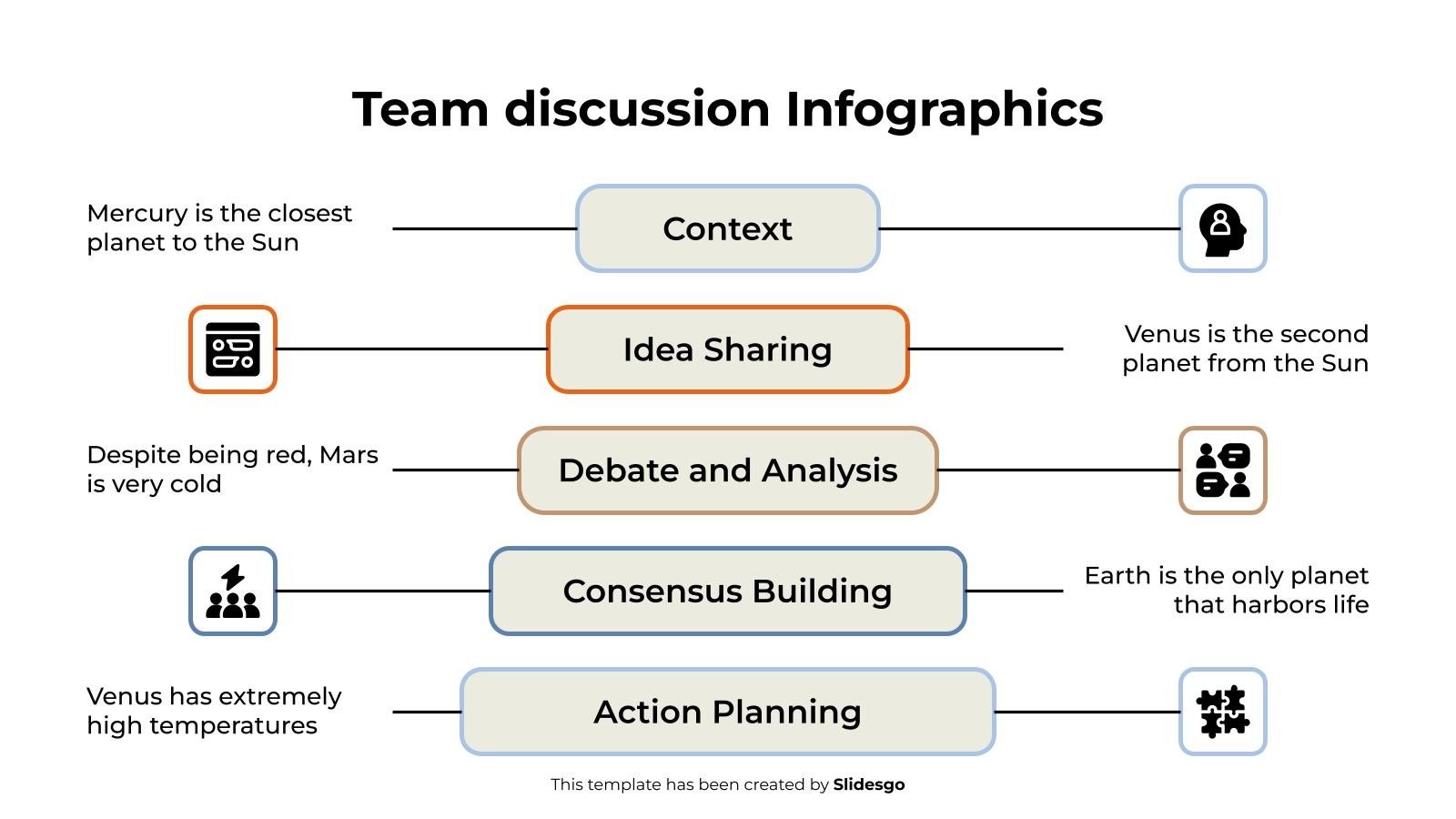 Team Discussion Infographics Template