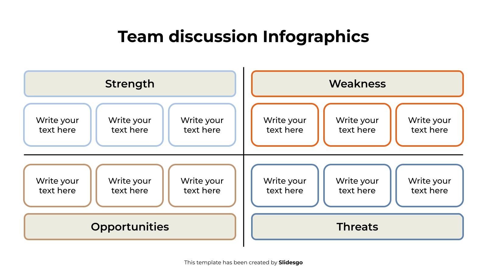 Team Discussion Infographics Template