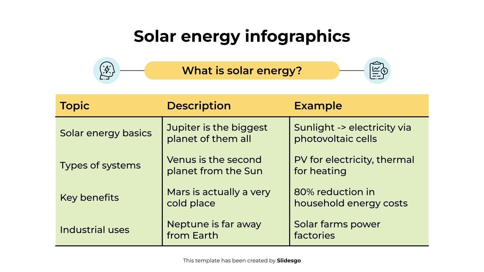 Solar Energy Infographics Template