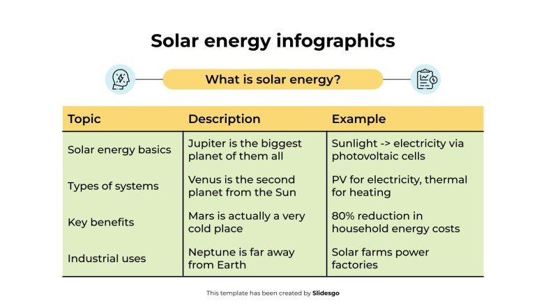 Solar Energy Infographics Template