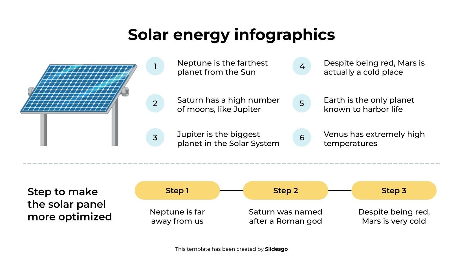 Solar Energy Infographics Template