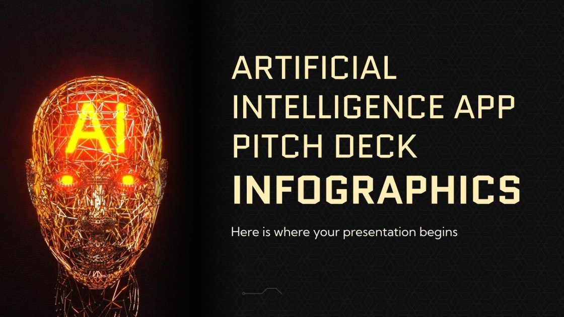 Artificial Intelligence App Pitch Deck Infographics Template