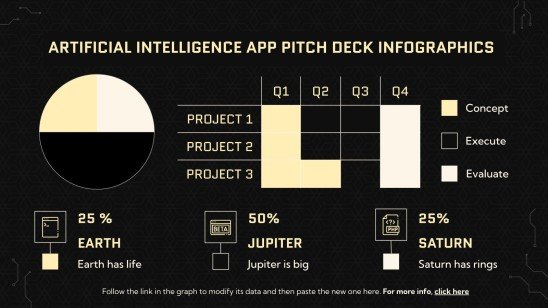 Artificial Intelligence App Pitch Deck Infographics Template