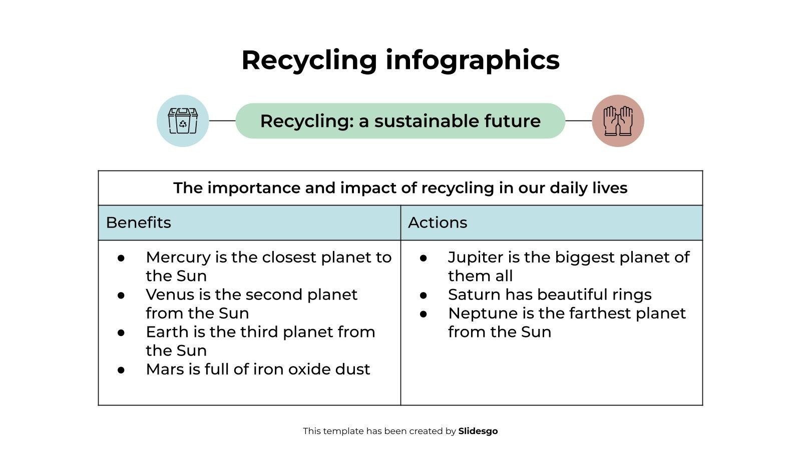Recycling Infographics Template