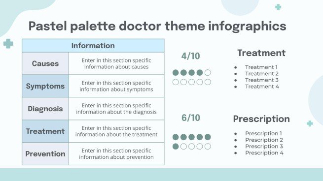 Pastel Palette Doctor Theme Infographics Template