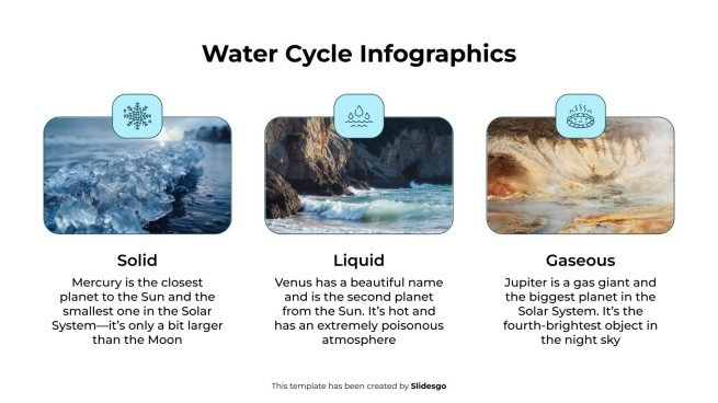 Water Cycle Infographics Template