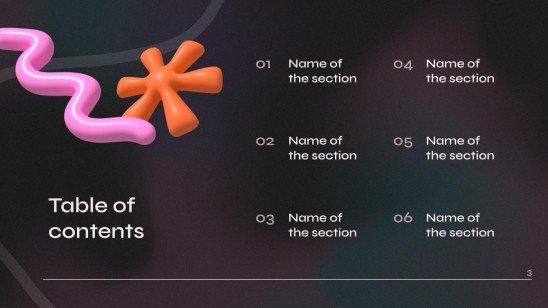 3D Abstract Shapes Template Presentation