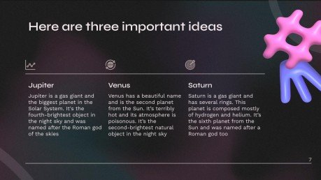 3D Abstract Shapes Template Presentation