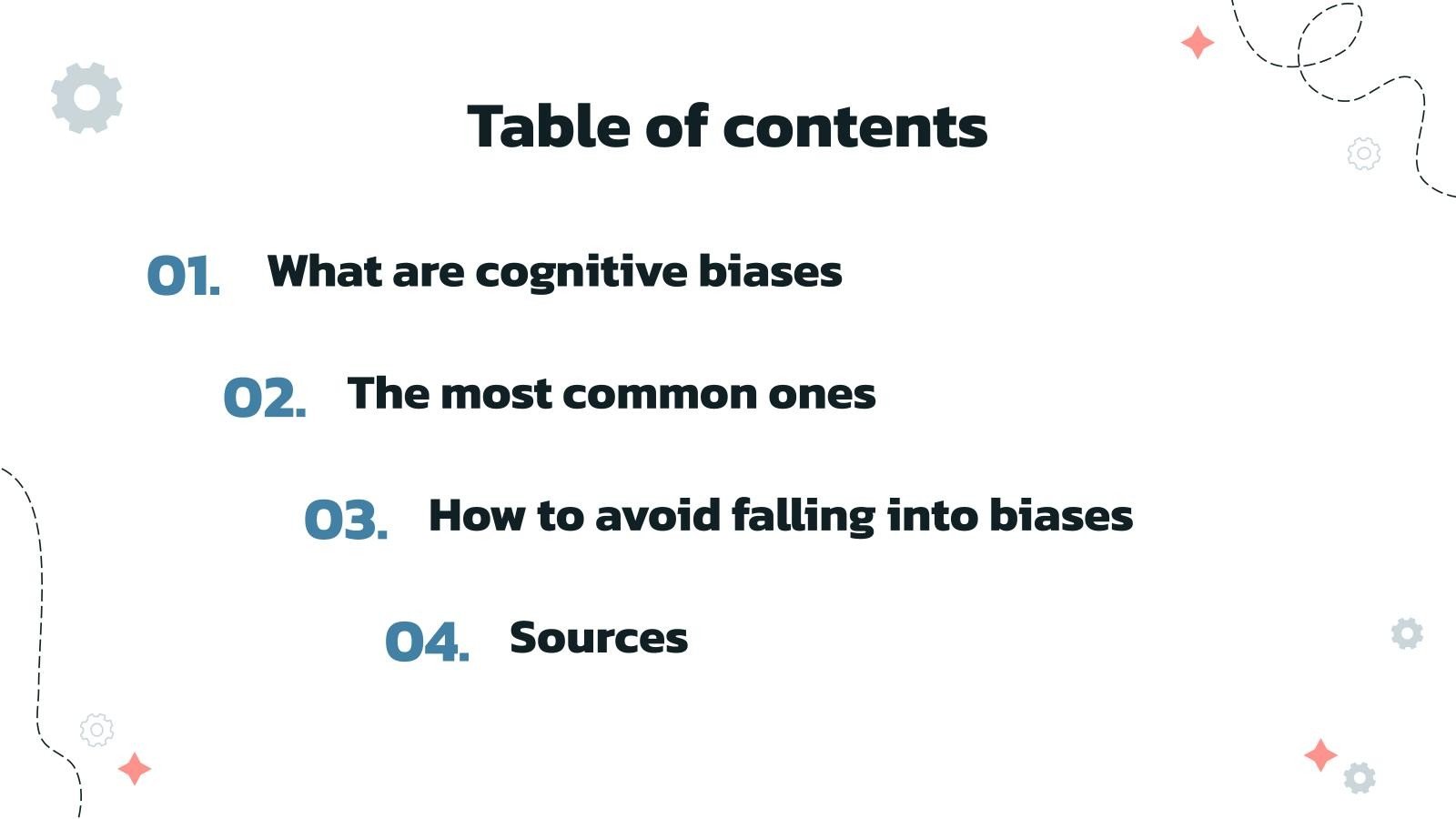 How Cognitive Biases Influence Thinking Template