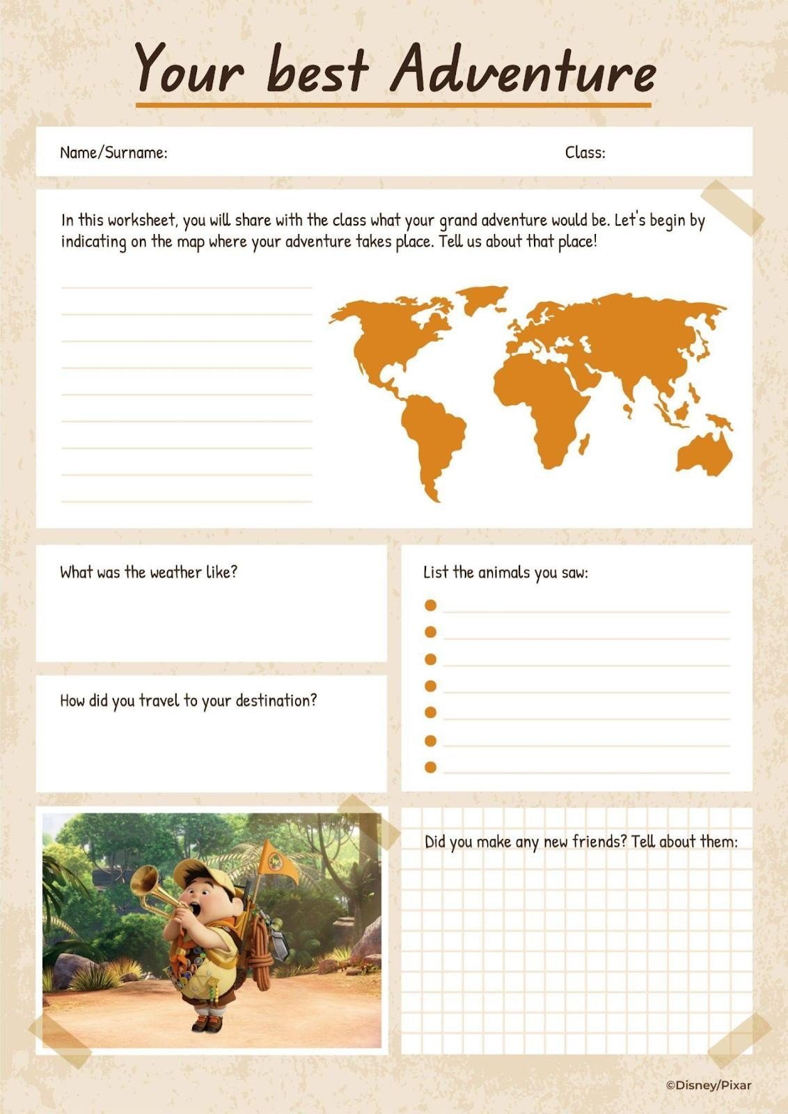 Up Drawing Worksheet Presentation