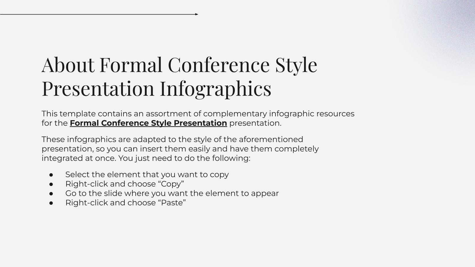 Formal Conference Style Infographics Template