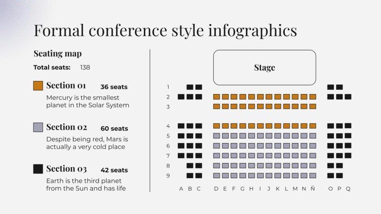 Formal Conference Style Infographics Template
